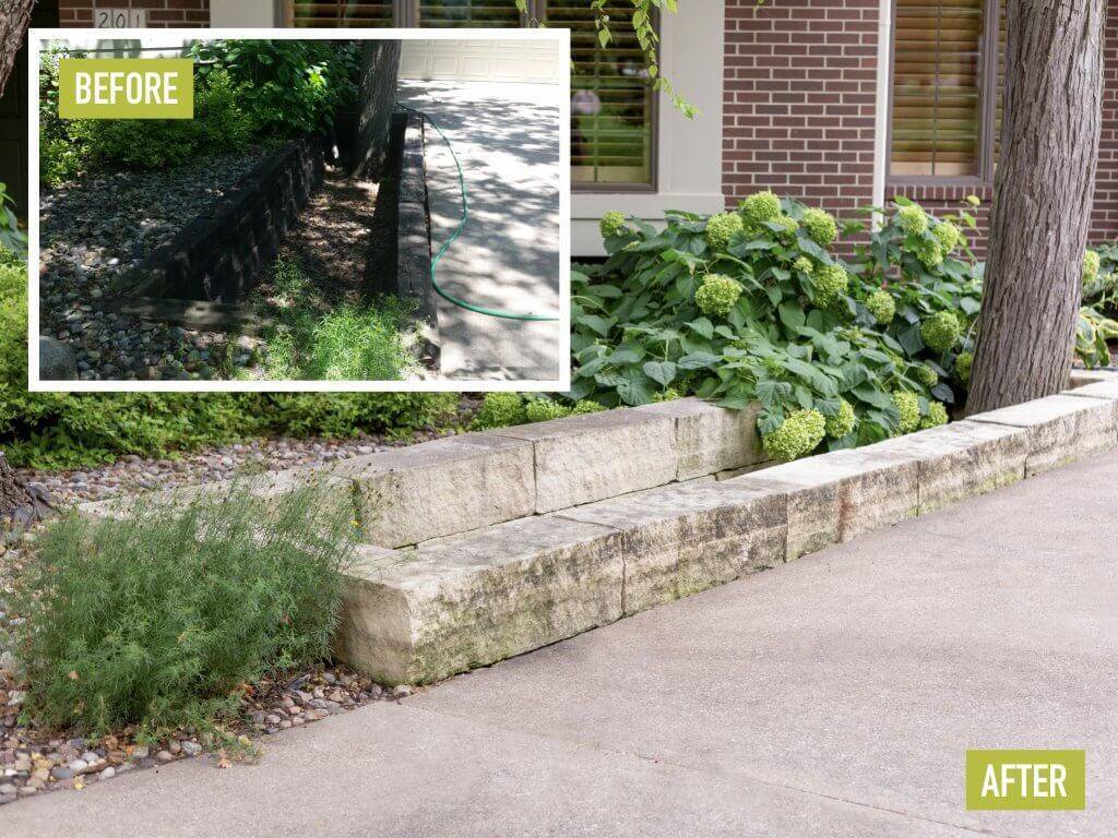 Sidewalk With Retaining Wall Sustainable Hardscaping Materials For